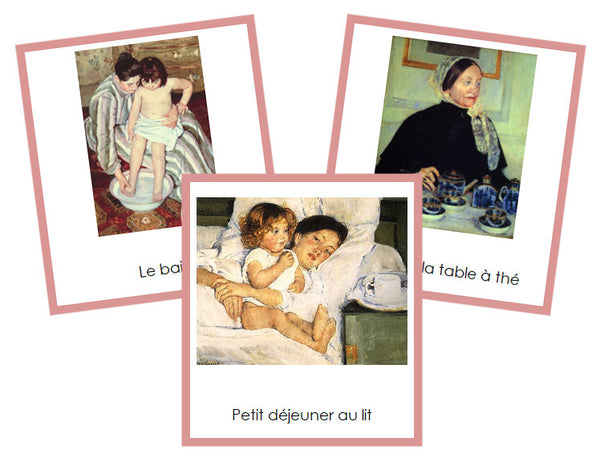 French - Mary Cassatt Art Cards (color-coded) - Montessori Print Shop ...