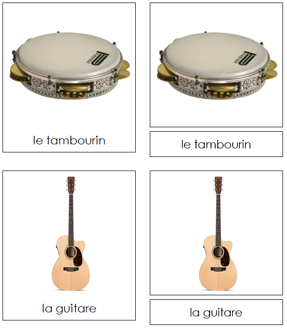 French - Musical Instruments - Les cartes d'instruments de musique ...