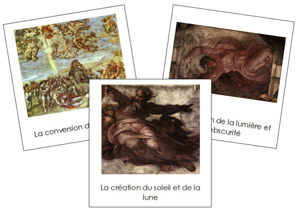 French - Michelangelo Art Cards - Montessori Print Shop Digital Download