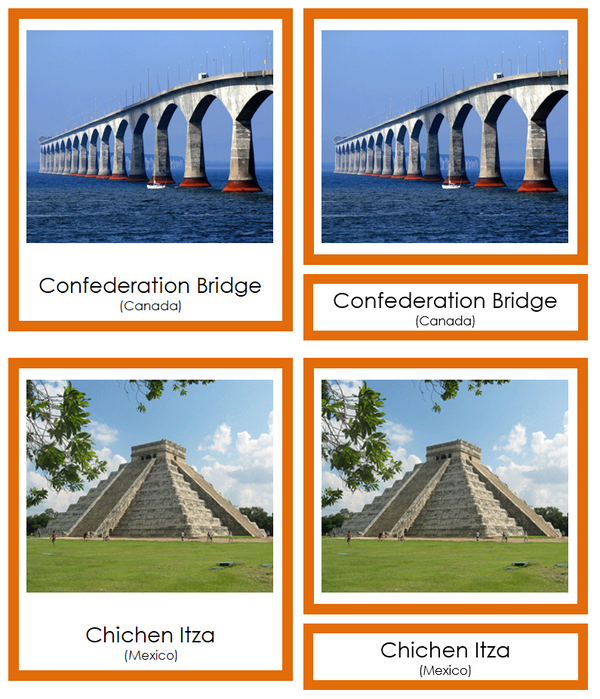 Landmarks of North America - Montessori Print Shop Digital Download