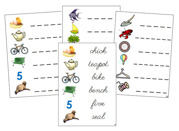 Phonogram Spelling Cards Set 1 (Step 3) CURSIVE - Montessori Print Shop ...