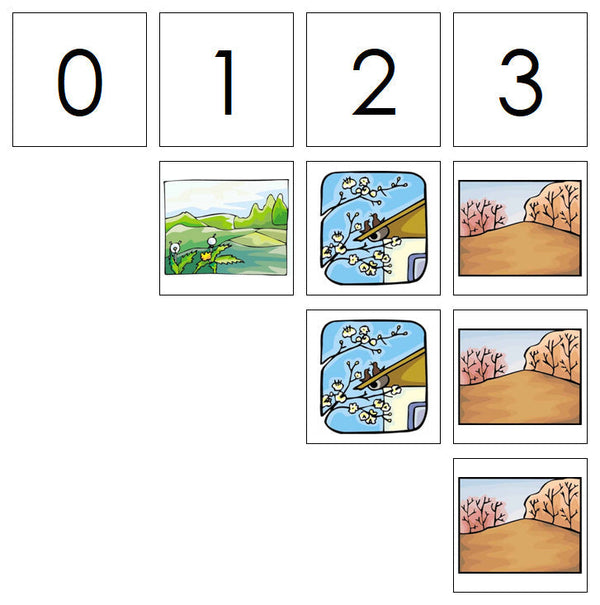 Number Cards & Nature Counters - Montessori Print Shop