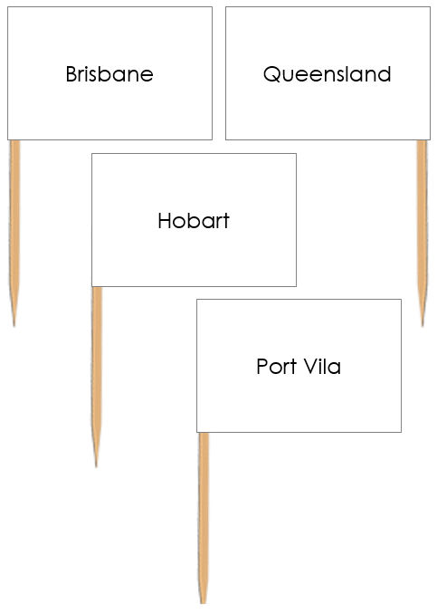 Australian Capital City Pin Flags - Montessori Print Shop Digital Download