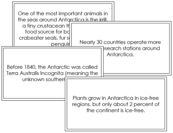 Fun Facts About Antarctica - Montessori Print Shop Digital Download