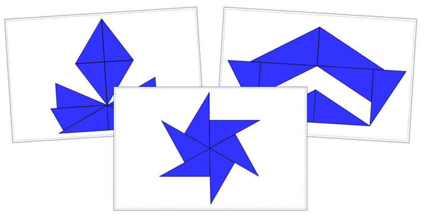 Blue Constructive Triangles Design Cards Set 1 - Montessori Print Shop ...