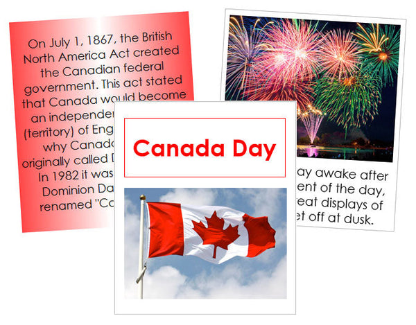 Canada Day Cards & Booklet - Montessori Digital Download - Montessori ...