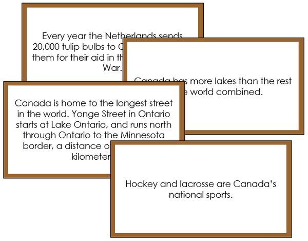 Fun Facts About Canada - Montessori Print Shop Digital Download