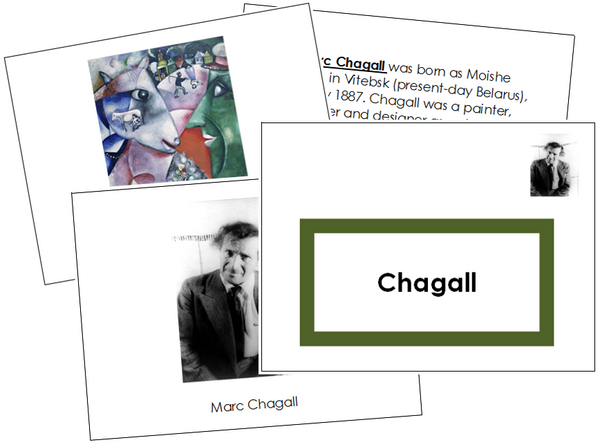 Marc Chagall Art Book (borders) - Montessori Print Shop