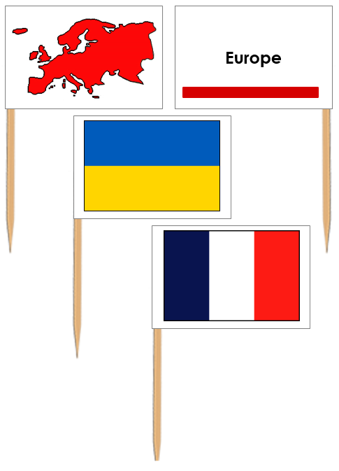 European Flags: Pin Flags (color-coded) - Montessori Print Shop