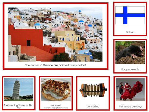 Europe Continent Bundle (color) - Montessori Print Shop