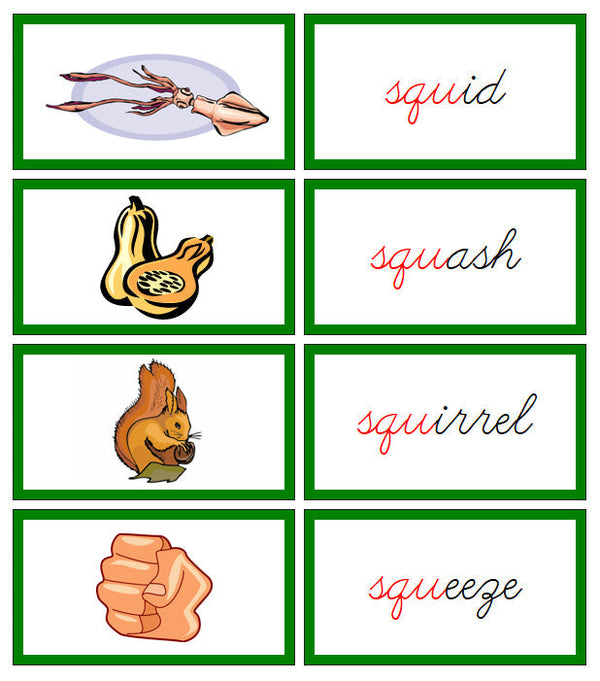 Green Blends & Digraphs Set 2 (cursive) - Montessori Print Shop Digital ...
