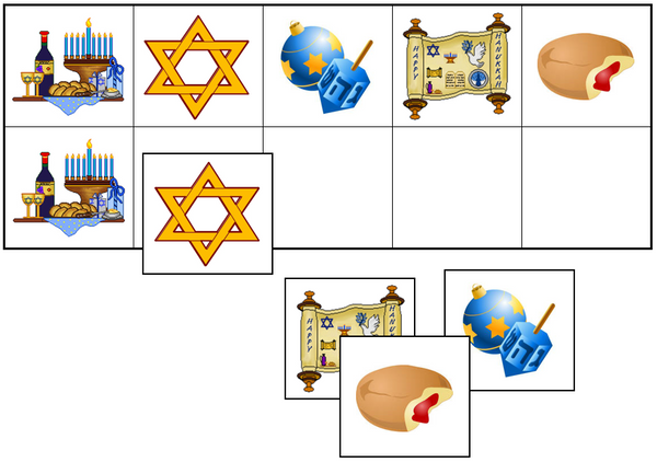 Hanukkah Match-Up & Memory Game - Montessori Print Shop
