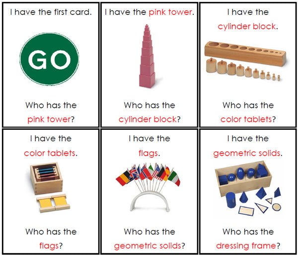 I Have, Who Has Game Montessori Materials - Montessori Print Shop