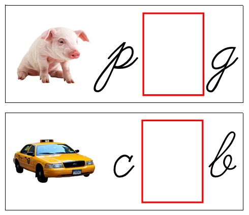 Montessori Moveable Alphabet Vowel Cards - Montessori Print Shop