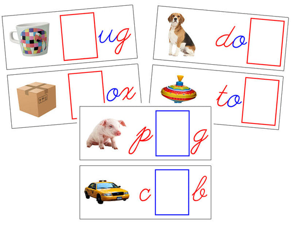 Printable Cursive Moveable Alphabet Sound Cards Bundle red/blue ...