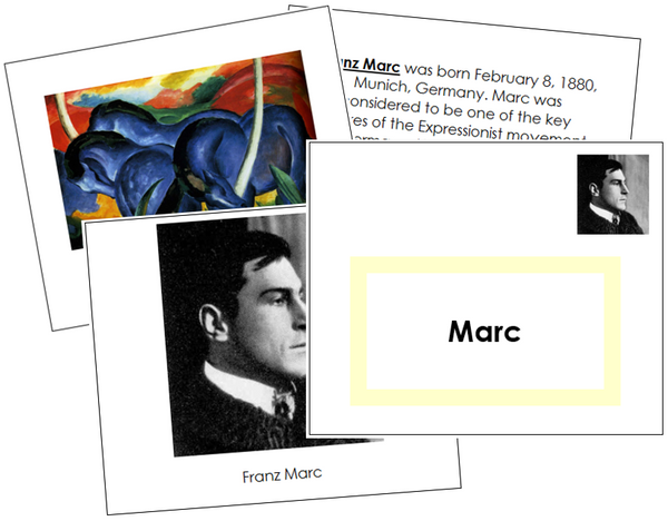 Franz Marc Art Book (border) - Montessori Print Shop