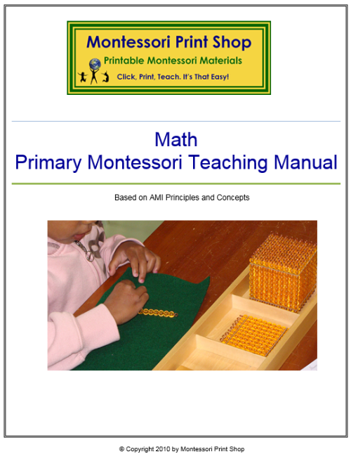 Primary Montessori Math Teaching Manual - Montessori Print Shop