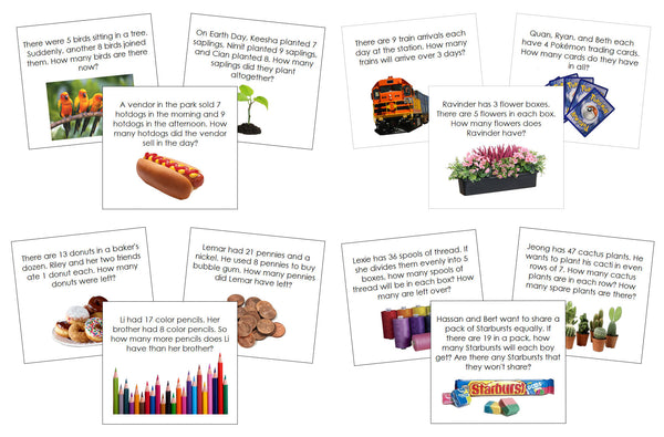 Math Word Problems Bundle - Montessori Print Shop Digital Download
