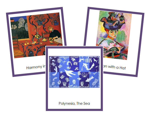 Henri Matisse Art Cards (borders) - Montessori Print Shop