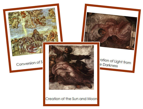 Michelangelo Art Cards (borders) - Montessori Print Shop