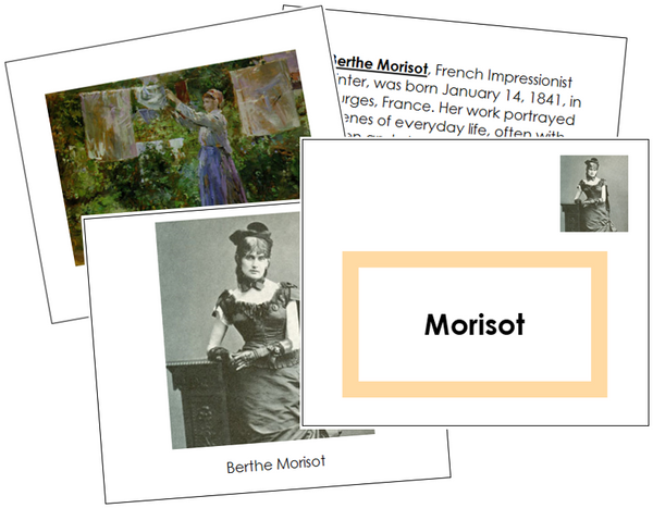 Berthe Morisot Art Book (border) - Montessori Print Shop