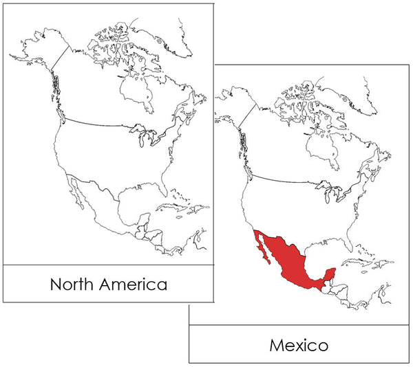 Countries of North America Flashcards - Montessori Digital Download ...