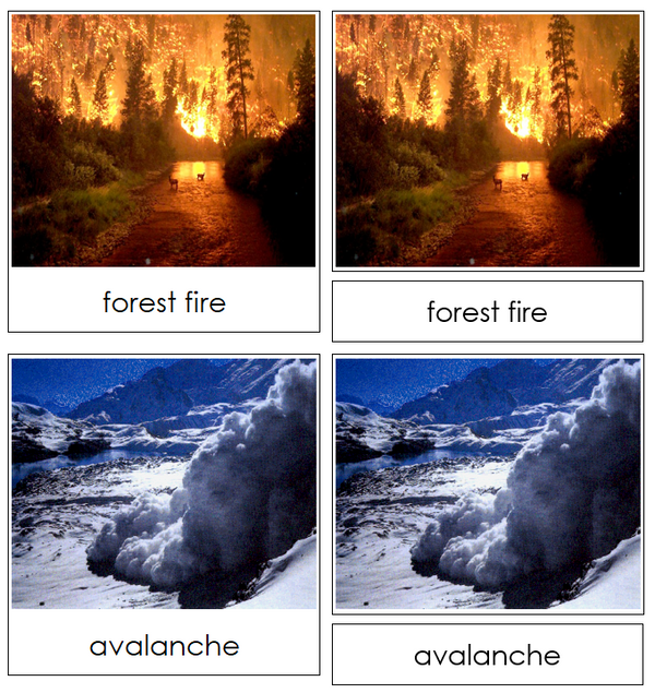 Natural Disasters Nomenclature Cards - Montessori Print Shop Digital ...