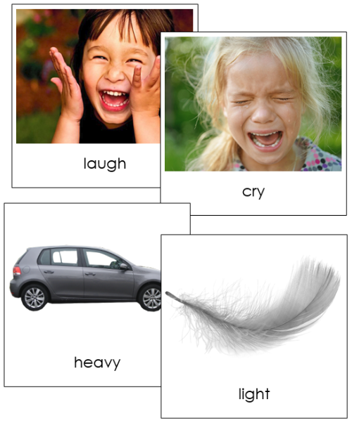 Opposite Matching Cards - Montessori Print Shop