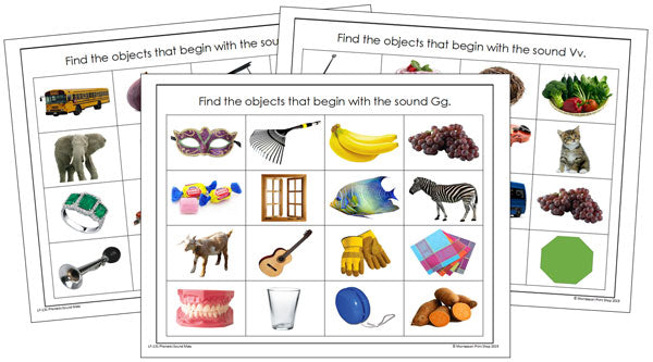 Phonetic Sound Game Cards - Montessori Print Shop