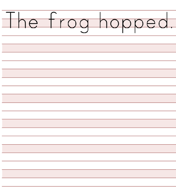 Montessori Pink-Lined Writing Paper - Montessori Print Shop