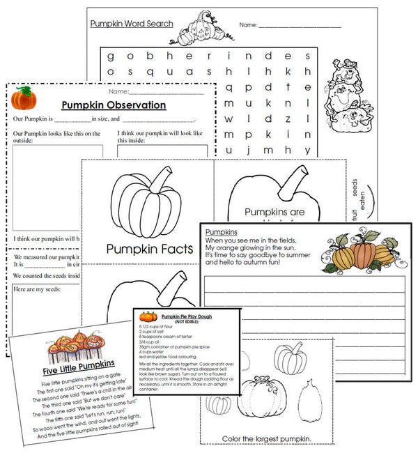 Pumpkins Unit Starter - Montessori Print Shop