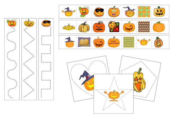 Pumpkins Cutting Work - Montessori Digital Download - Montessori Print Shop