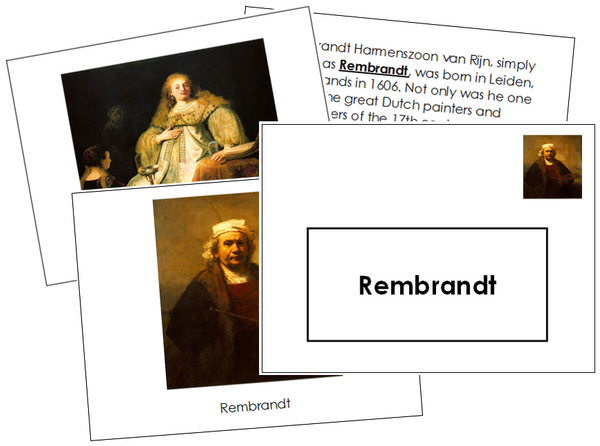 Rembrandt Art Book by Montessori Print Shop