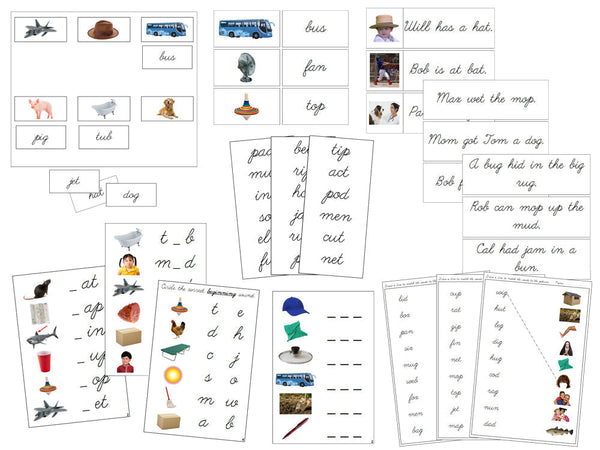 Montessori Step 1 Phonetic Language Series (photos) CURSIVE ...
