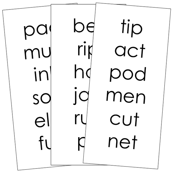 Word Lists (Step 1) - Montessori Print Shop Digital Download