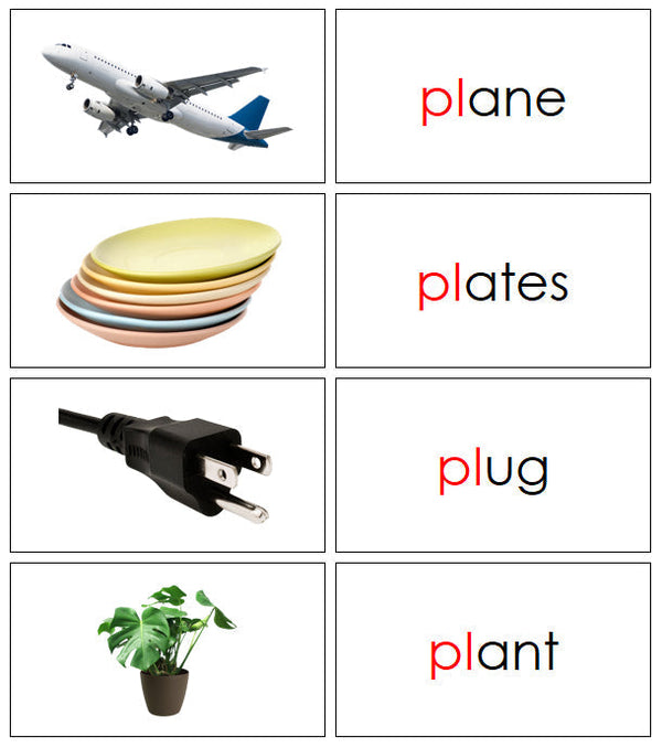 Blends & Digraphs Set 1 (photos) - Montessori Print Shop