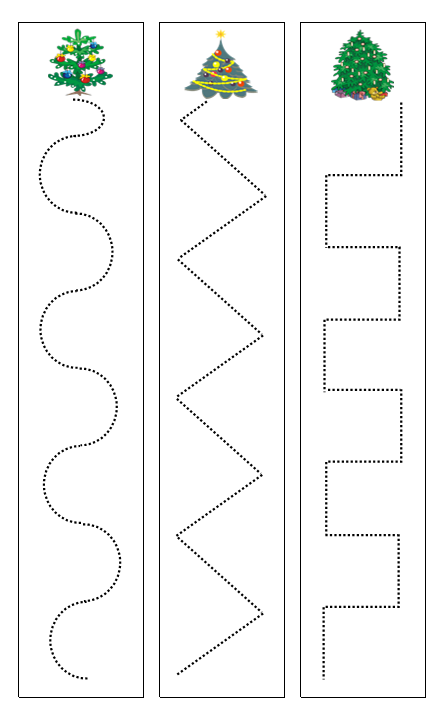 Christmas Tree Cutting Work - Montessori Print Shop