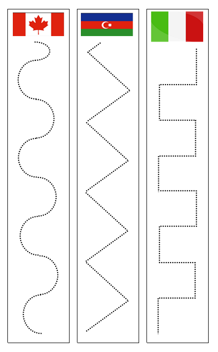 Flags Cutting Work - Montessori Print Shop