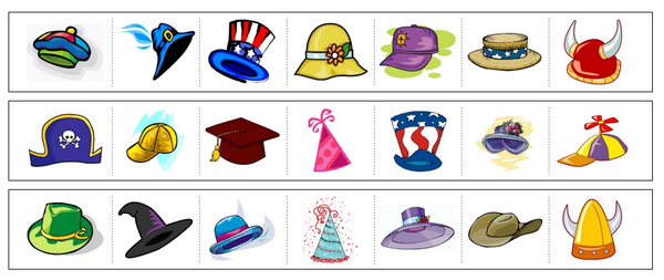 Hats Cutting Work - Montessori Print Shop Digital Download