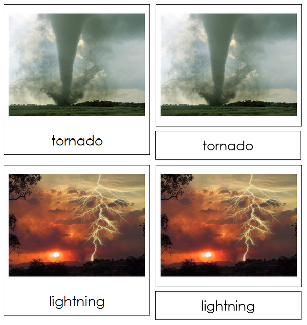 Weather Nomenclature Cards - Montessori Print Shop