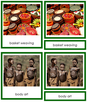 World Culture Bundle (color borders) by Montessori Print Shop
