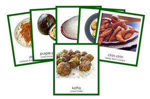 World Foods Bundle (color borders) - Montessori Print Shop