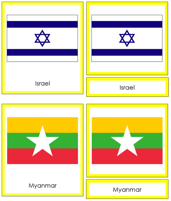 Flags of Asia - Montessori Print Shop Digital Download
