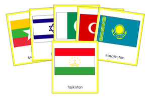 World Flags Bundle (color borders) - Montessori Print Shop