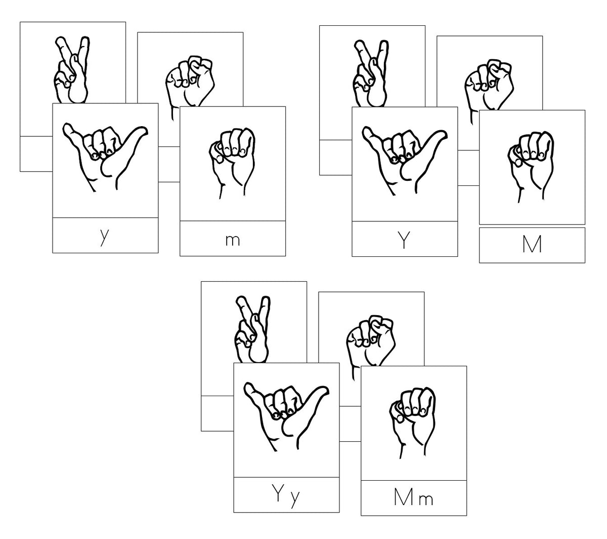 American Sign Language Cards - Montessori Print Shop