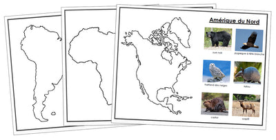 Animals of the Continents (Booklets) FRENCH - Montessori Print Shop