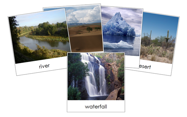 Aquatic & Land Feature Cards (Set 1) - Montessori Print Shop