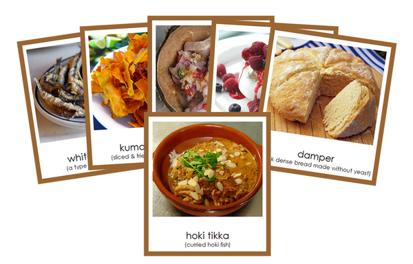 World Foods Bundle (color borders) - Montessori Print Shop Digital Download