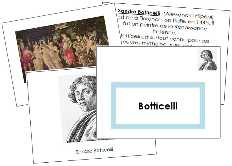 French - Sandro Botticelli Art Book (borders) - Montessori Print Shop