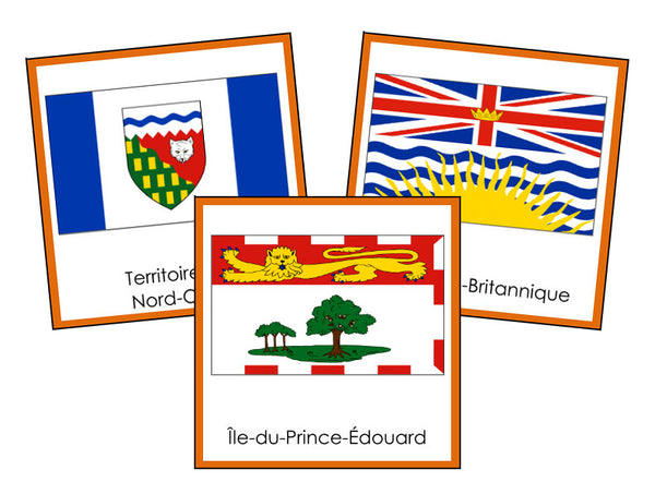Drapeaux du Canada - Flags of Canada - Montessori Print Shop